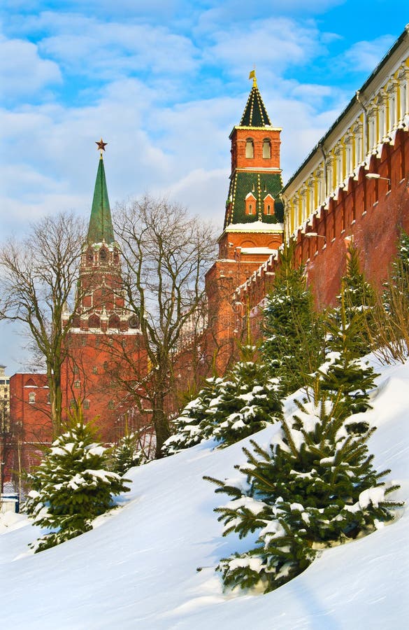 Moscow Kremlin in winter stock photo. Image of color - 29071702