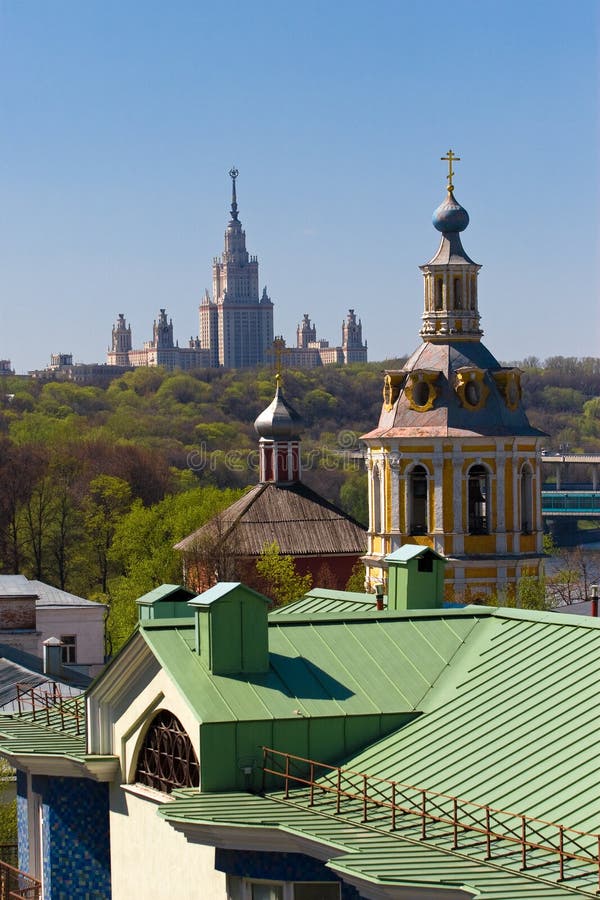 The Moscow landscape stock image. Image of church, architecture - 10056563