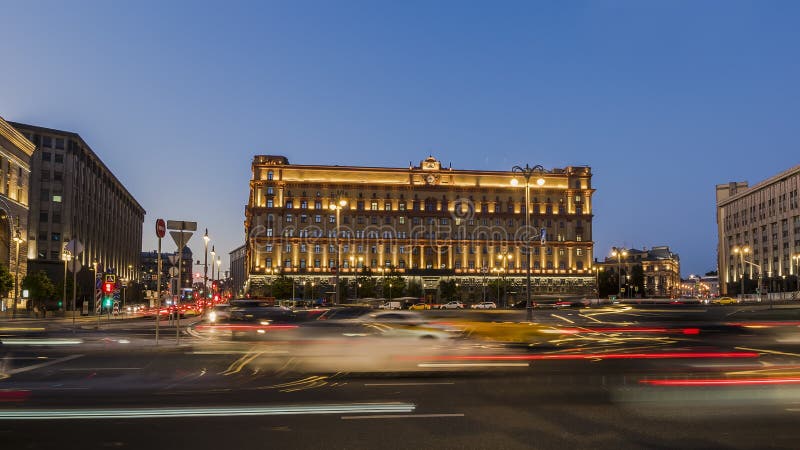 Moscow, Lubyanka Square , the FSB Building Stock Photo - Image of ...