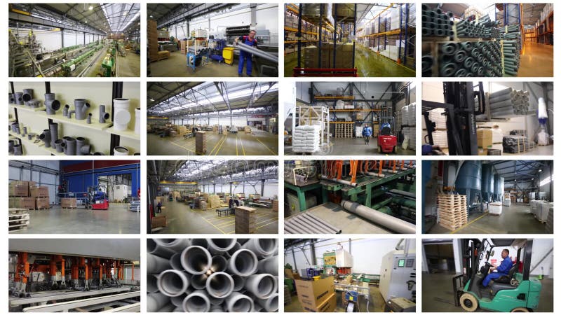 (collage) Workshop at Sinikon Factory, One of the Stock Footage - Video ...