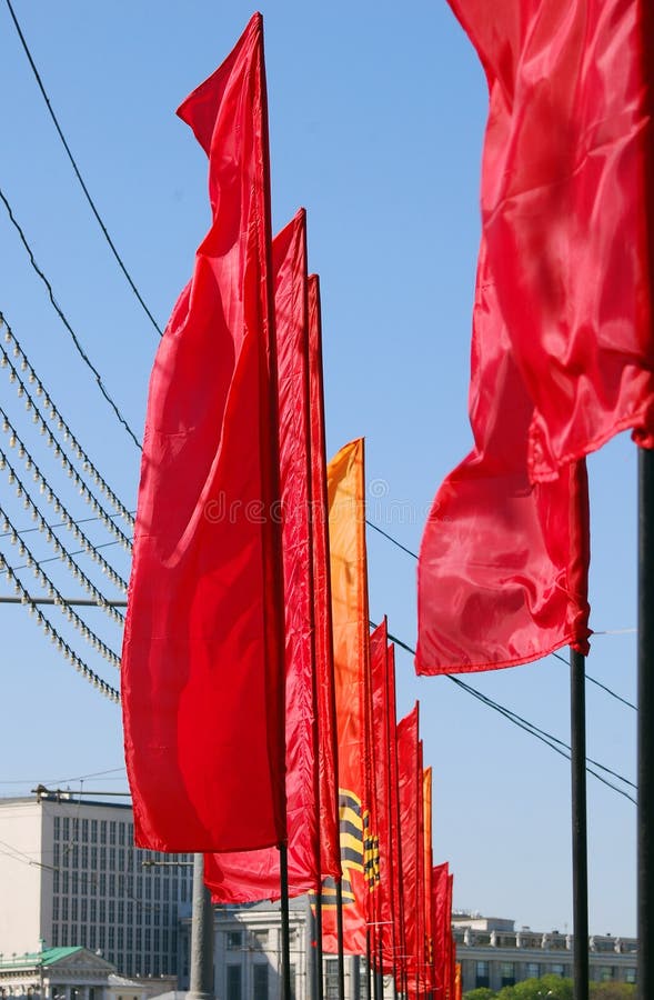 Red Flags. Victory Day Decoration by Historical Museum in Moscow ...