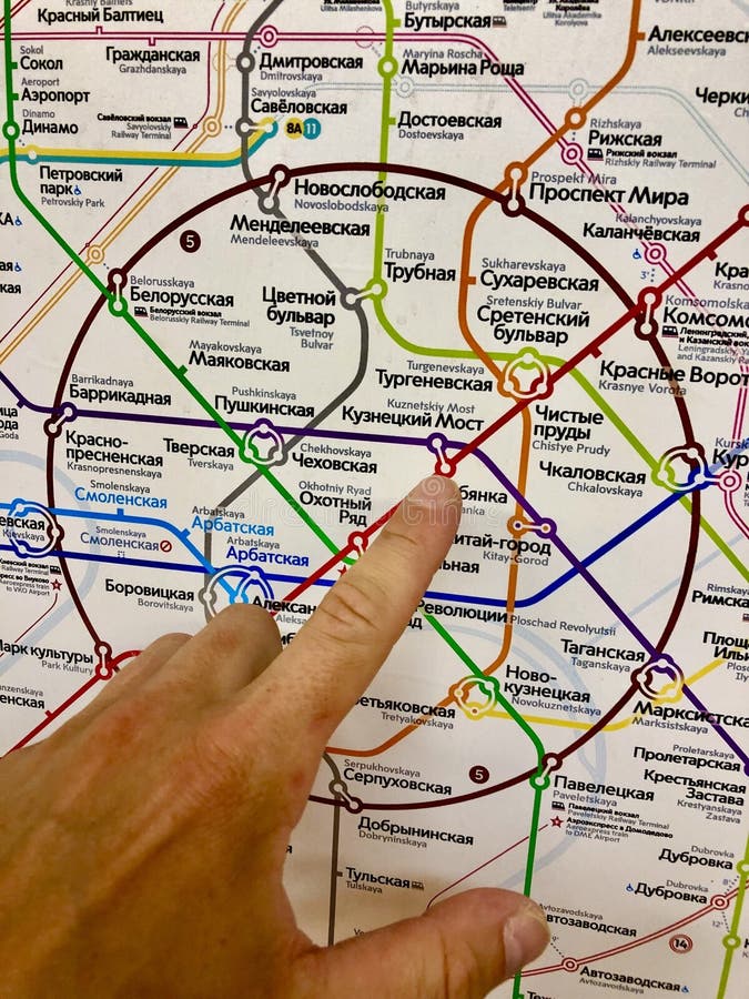 Moscow Metro Map editorial stock image. Image of baumanskaya - 189839114