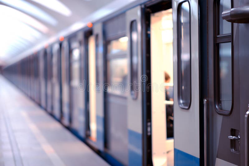 Moscow Metro Train Background Stock Photo - Image of element, concept ...