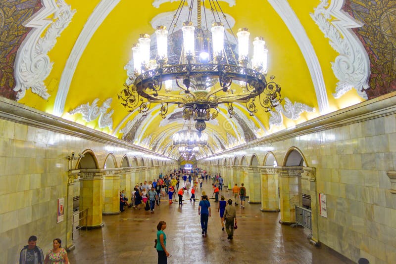 Moscow metro editorial image. Image of underground, russia - 73491615