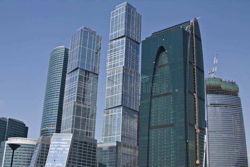 Moscow, modern buildings stock photo. Image of business - 17610124