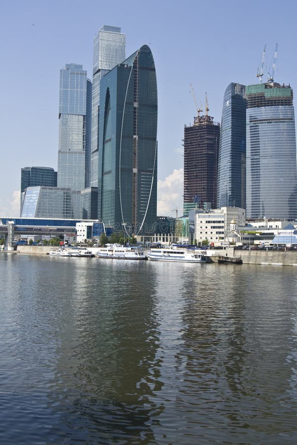 Moscow, modern buildings editorial stock photo. Image of center - 18068268
