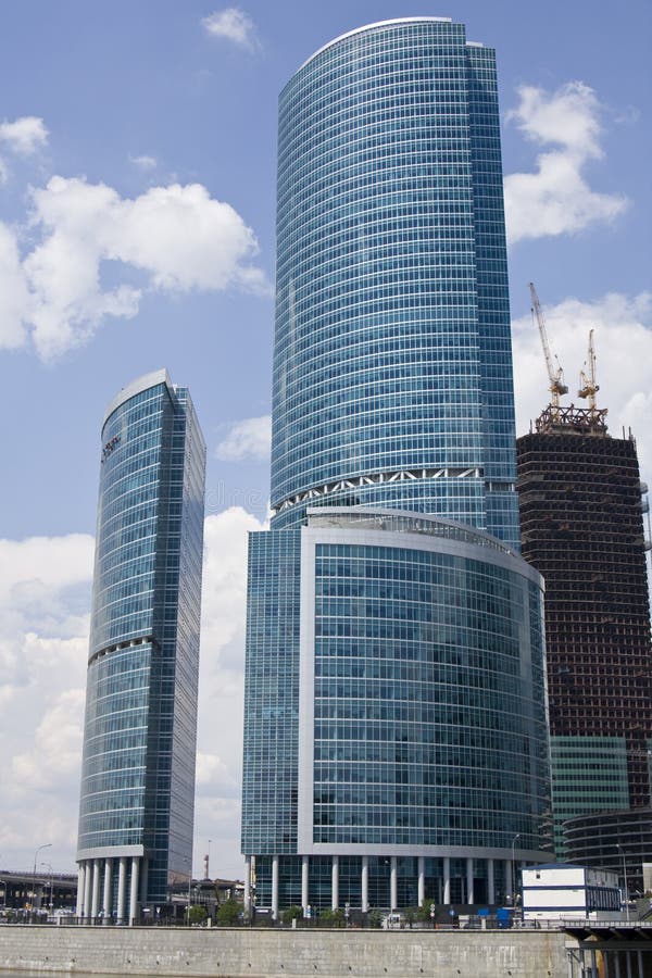 Moscow, modern buildings stock image. Image of high, centre - 17678583
