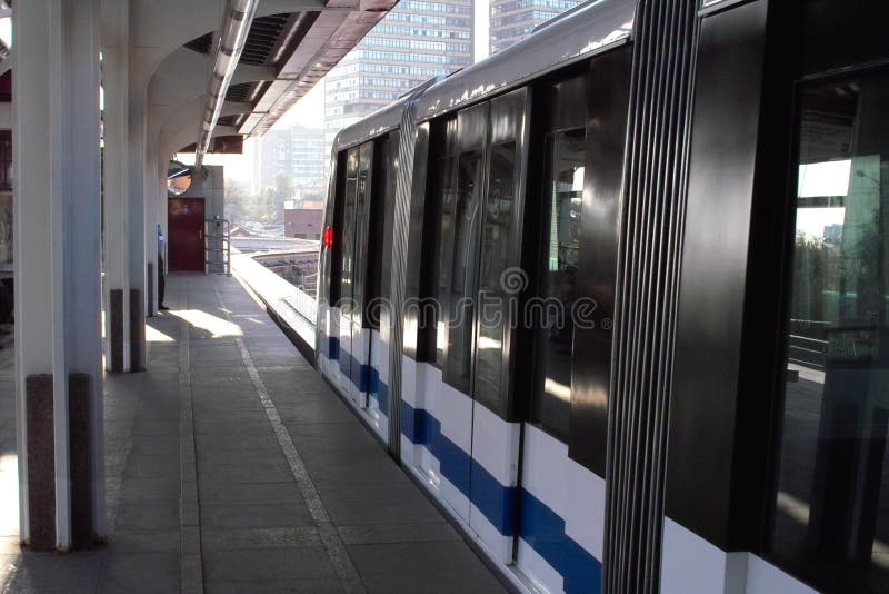 Moscow monorail stock photo. Image of attraction, passengers - 3311508