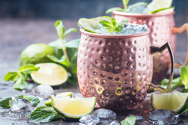 Moscow mule cocktail stock image. Image of beer, mixed - 95063291