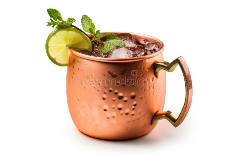 Moscow Mule on White Background. Generative AI Stock Illustration ...