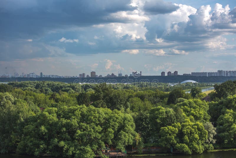 Moscow nature, clouds, sky stock image. Image of cityscape - 69558851