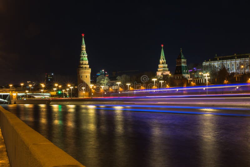 Moscow night lights stock photo. Image of town, heritage - 83011690