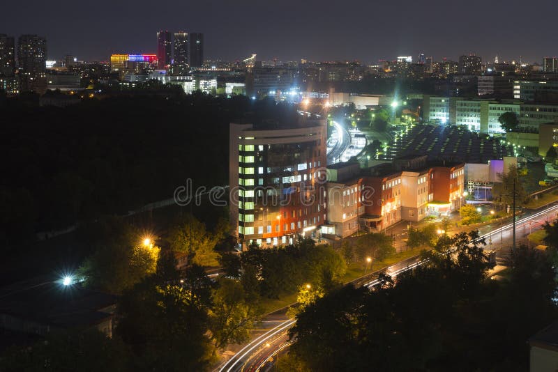 Moscow night scene stock image. Image of light, epic - 188586661
