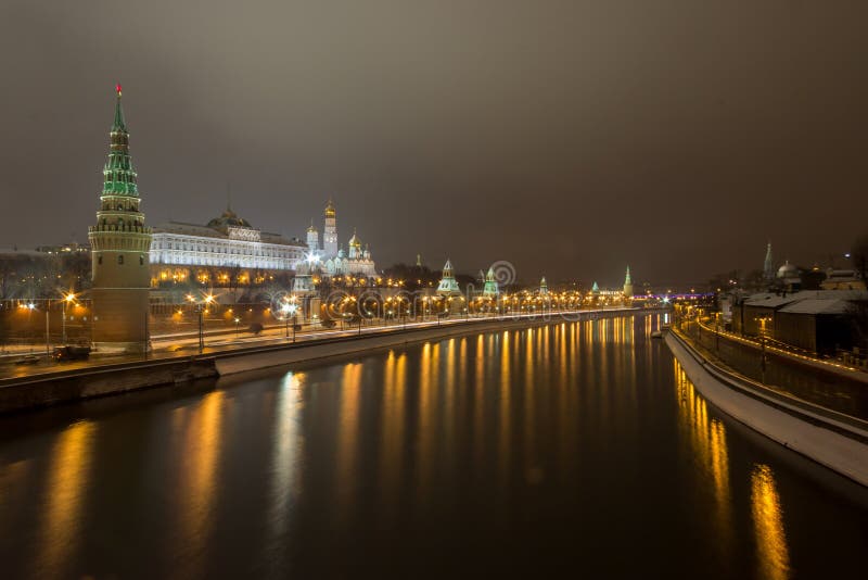 Moscow at night stock photo. Image of city, tourism, travel - 35868630