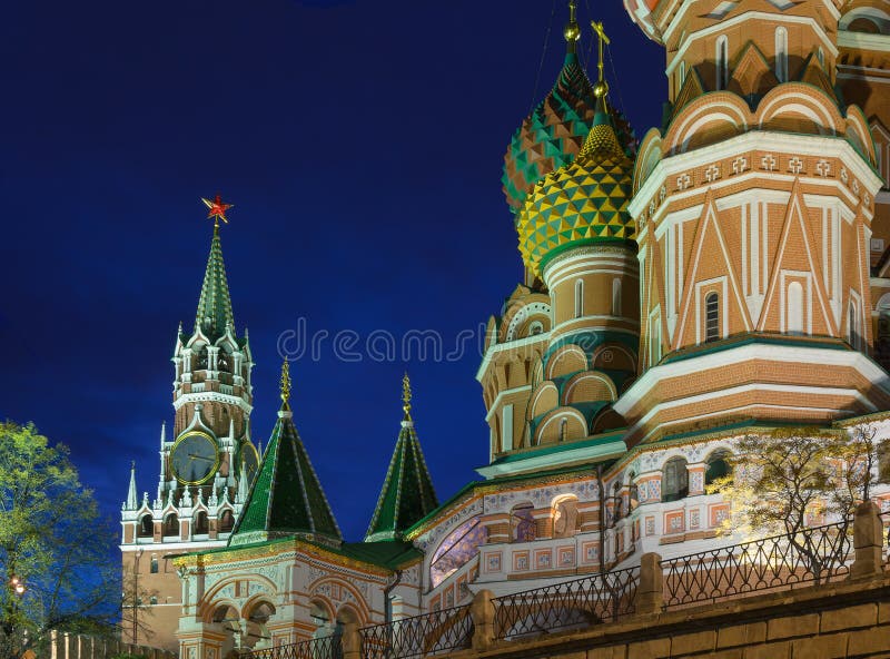 Moscow at night stock image. Image of view, architecture - 82887815