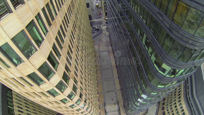 Footpath between Two Edifices of Modern Office Stock Footage - Video of ...