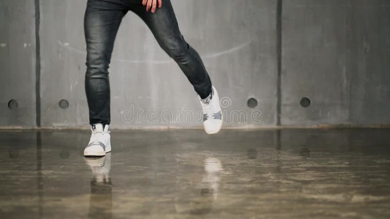 Legs of Man Which Make Break-dance on Floor Stock Footage - Video of ...