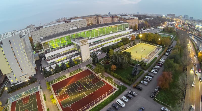 View from Unmanned Quadrocopter To Playgrounds in Editorial Photography ...