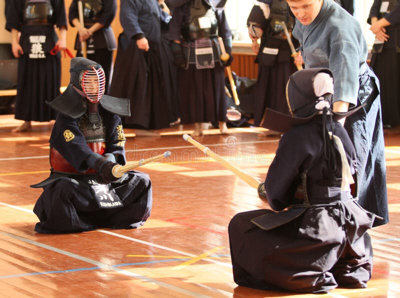 Kendo match in action editorial stock photo. Image of athlete - 16384883