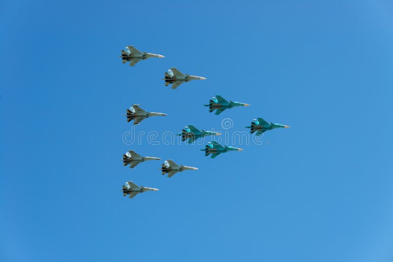 Moscow, the Parade on May 9, 2017 Aircraft Editorial Stock Photo ...
