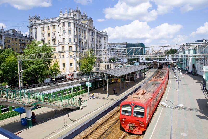 Moscow railway station editorial stock photo. Image of architecture ...