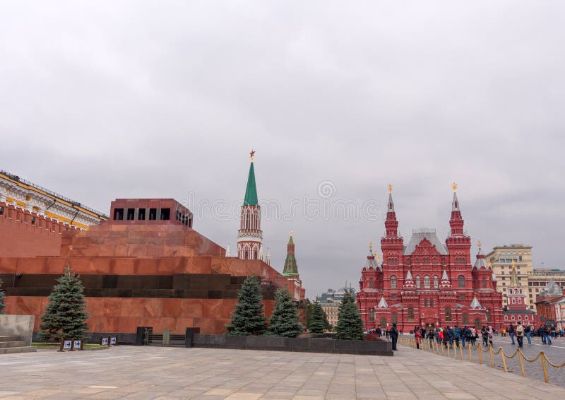 Moscow Red Square, History Museum in Russia Editorial Photo - Image of ...