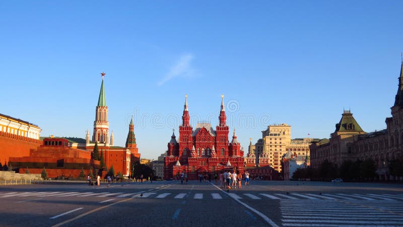 Moscow, Red Square, Spasskaya Tower Editorial Photography - Image of ...