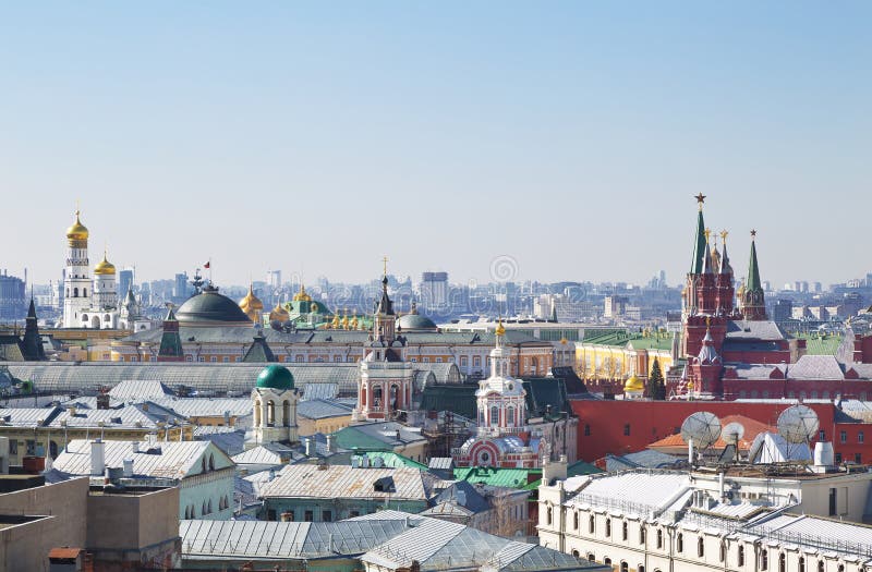 Moscow Roofs on a Sunny Day Stock Photo - Image of roof, sunny: 52569010