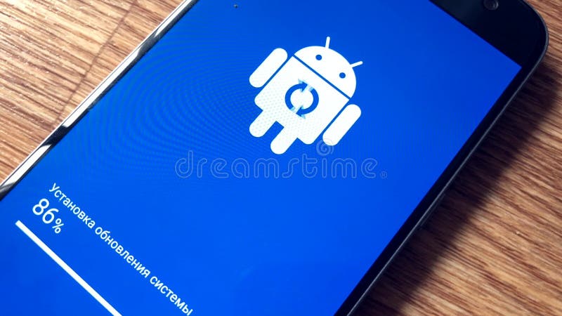 Android Robot Logo Icon on the Smart Phone Screen Stock Footage - Video ...