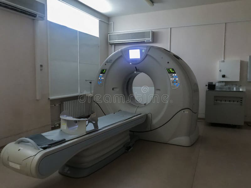 Moscow Russia April 2020 Hospital Room With Multi Detector Spiral Ct