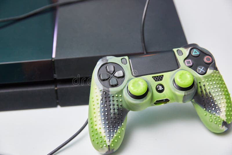 Moscow, Russia - August 13 2021. Joystick from the Sony Game Console ...