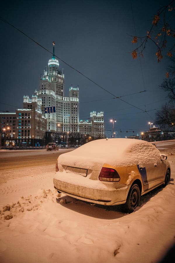 Moscow, Russia - December 7, 2022: Car Under a Thick Layer of Snow ...