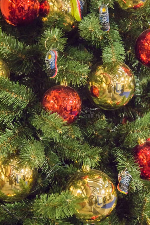 Moscow Russia December 06 2017 Christmas Tree Background And