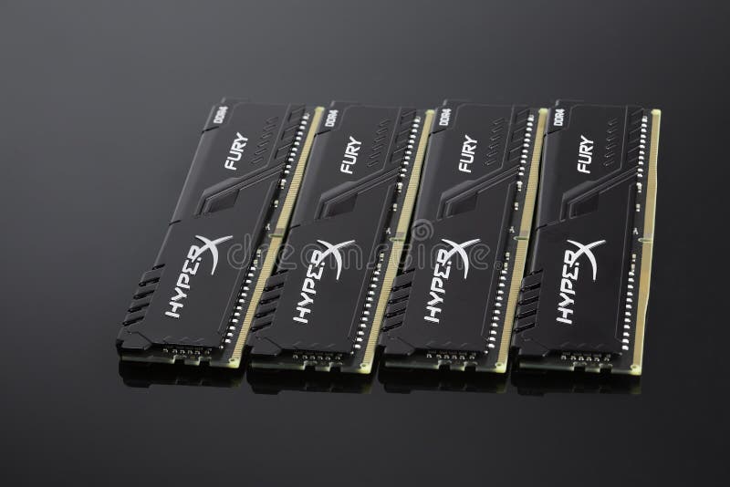 Moscow, Russia - 25 December 2020: Random Access Memory RAM HyperX Fury ...