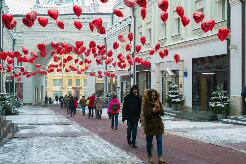 Moscow Russia February 11 2018 Tretyakov Passage Decorated With