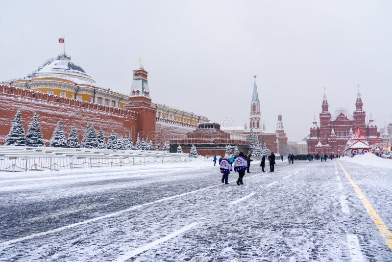 View of Red Square in Winter in Moscow. Russia Editorial Photography ...