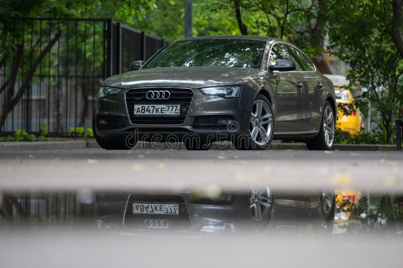 Light Brown Audi A5 Car with Reflection Editorial Photography - Image ...