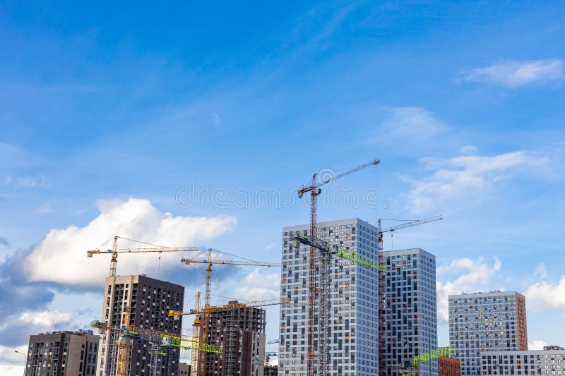 Moscow, Russia - March 06, 2023: Construction of a Residential Complex ...