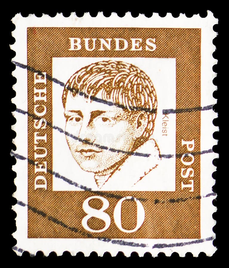 Heinrich Von Kleist 1777-1811, Poet, Famous Germans Serie, Circa 1961 ... Heinrich Von Kleist 1777-1811, Poet, Famous Germans Serie, Circa 1961 ...
