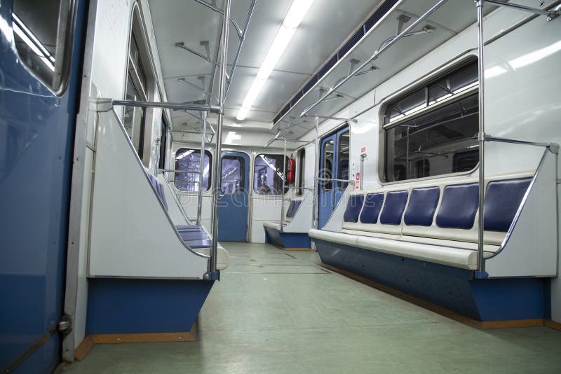 Moscow, Russia, May 1, 2024, a Carriage of the Moscow Metro Editorial ...