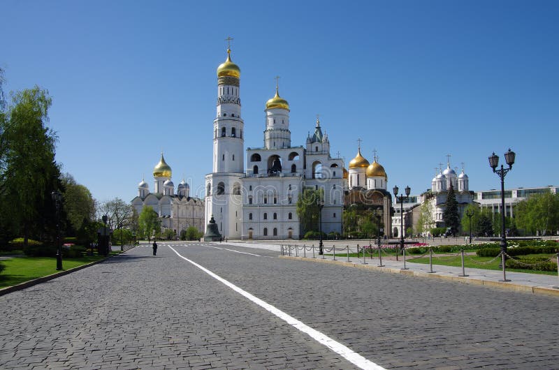 Moscow, Russia - May, 2021: Moscow Kremlin Inside in Sunny Spring Day ...