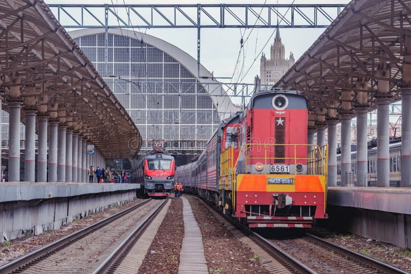 Passenger Trains by the Platform. Editorial Stock Image - Image of ...