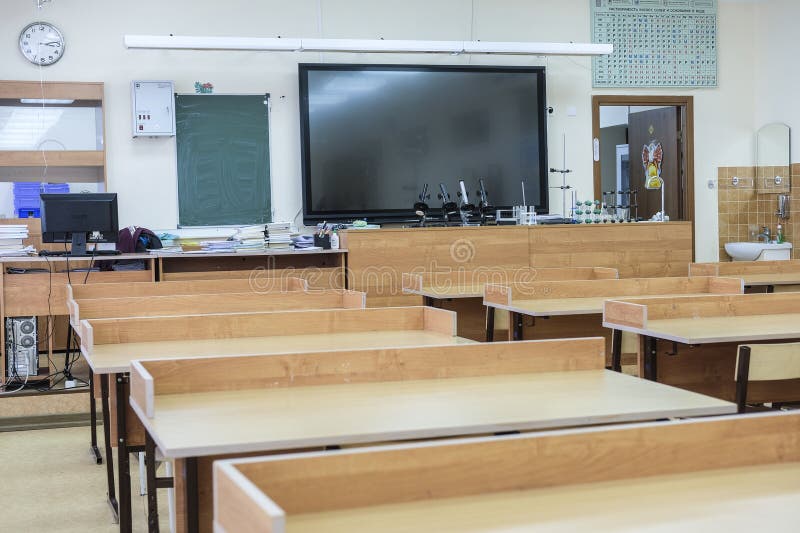 School Class Interior Image Editorial Stock Photo - Image of furniture ...