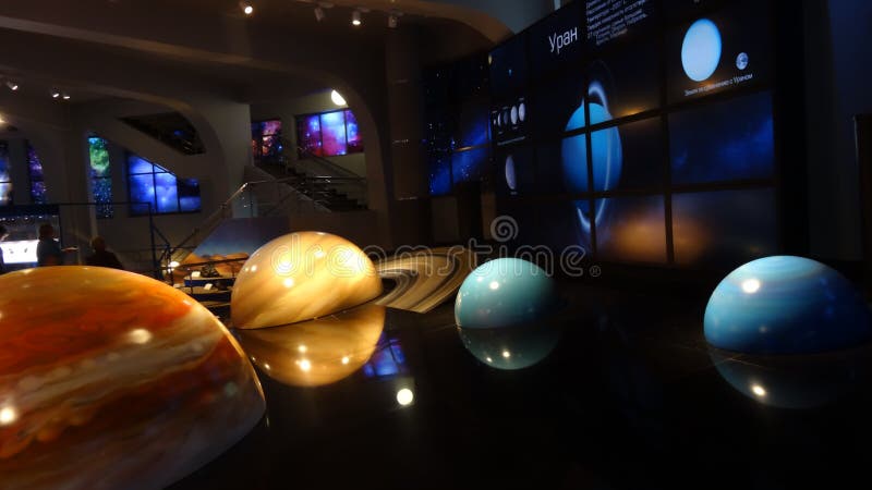 MOSCOW,RUSSIA - November 4, 2016: Solar System Model in the Moscow ...