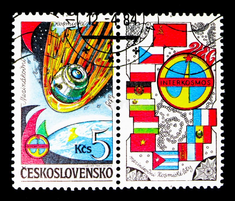 Intercosmos Space Program, Serie, Circa 1984 Editorial Image - Image of ...