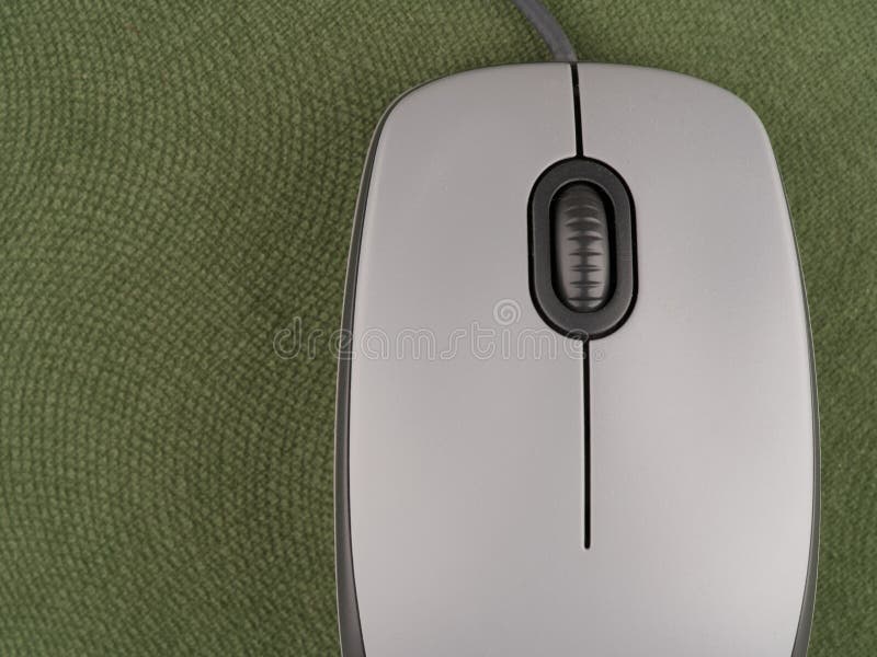 Moscow, Russia-September 16, 2022: Computer Mouse on a Green Background ...