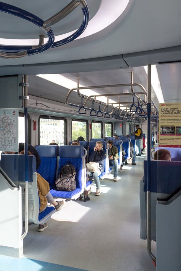 Moscow, Russia, Train on the Moscow Central Diameters, MCD Editorial ...