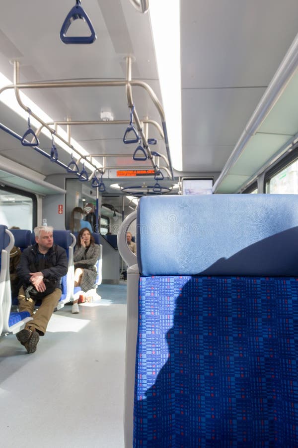 Moscow, Russia, Train on the Moscow Central Diameters, MCD Editorial ...