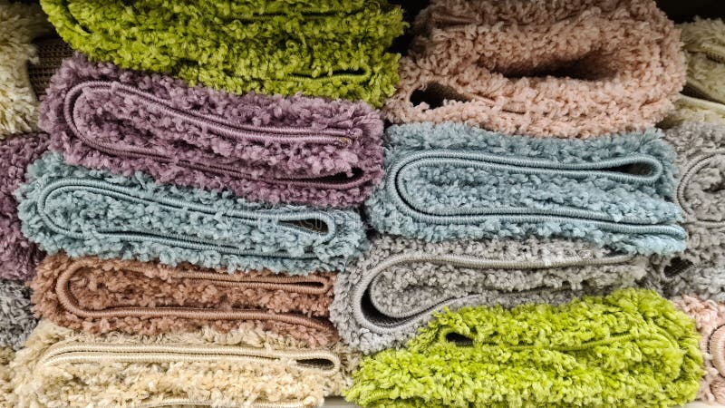 Samples of Carpets of Different Colors. Editorial Stock Image - Image ...