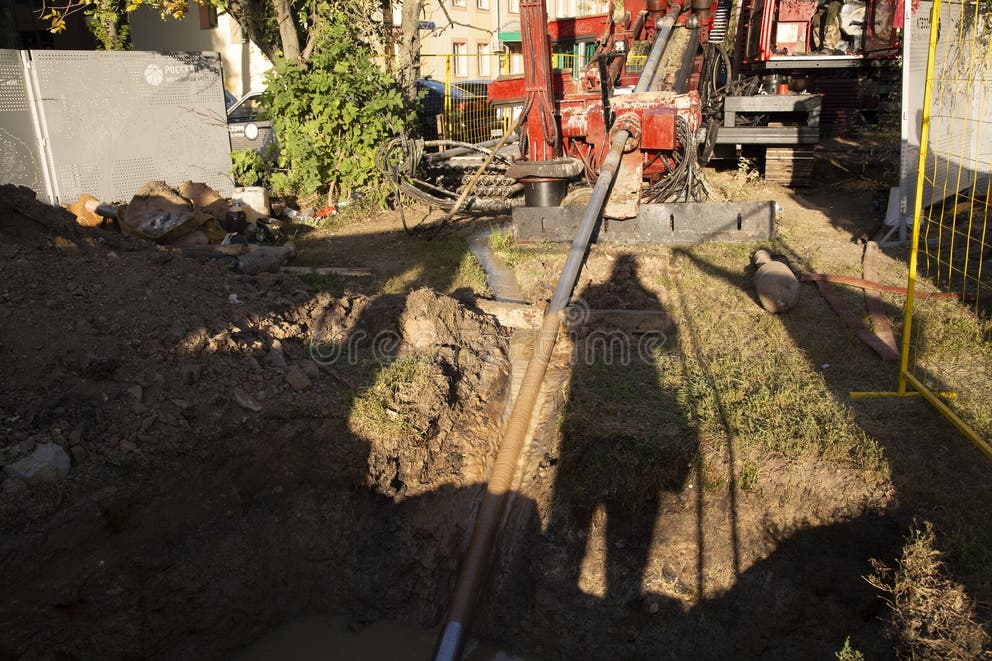 Installation of Horizontal Drilling Editorial Stock Photo - Image of ...
